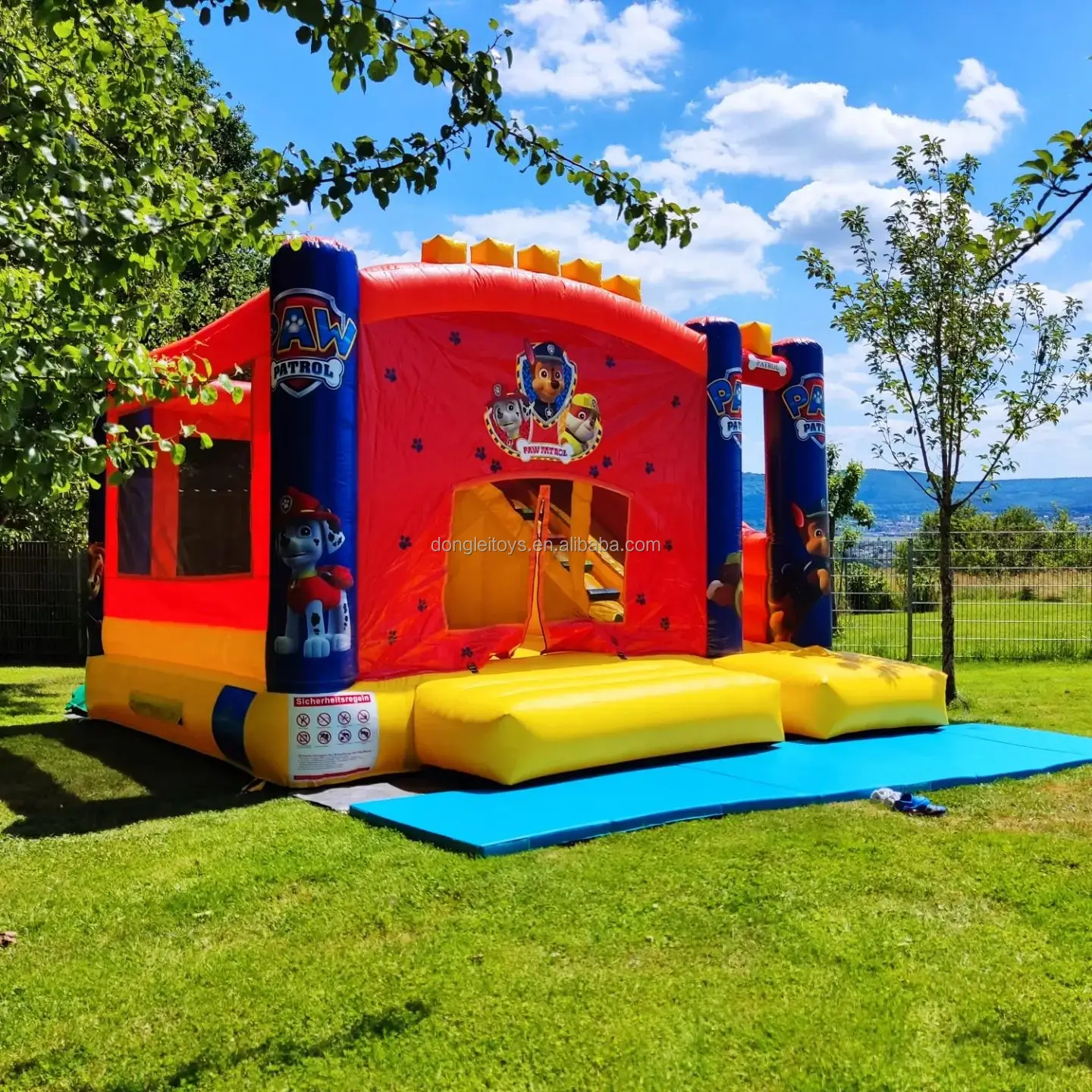 Commercial Inflatable Jumping Castle Cartoon Combo Bounce House Paw Dog ...