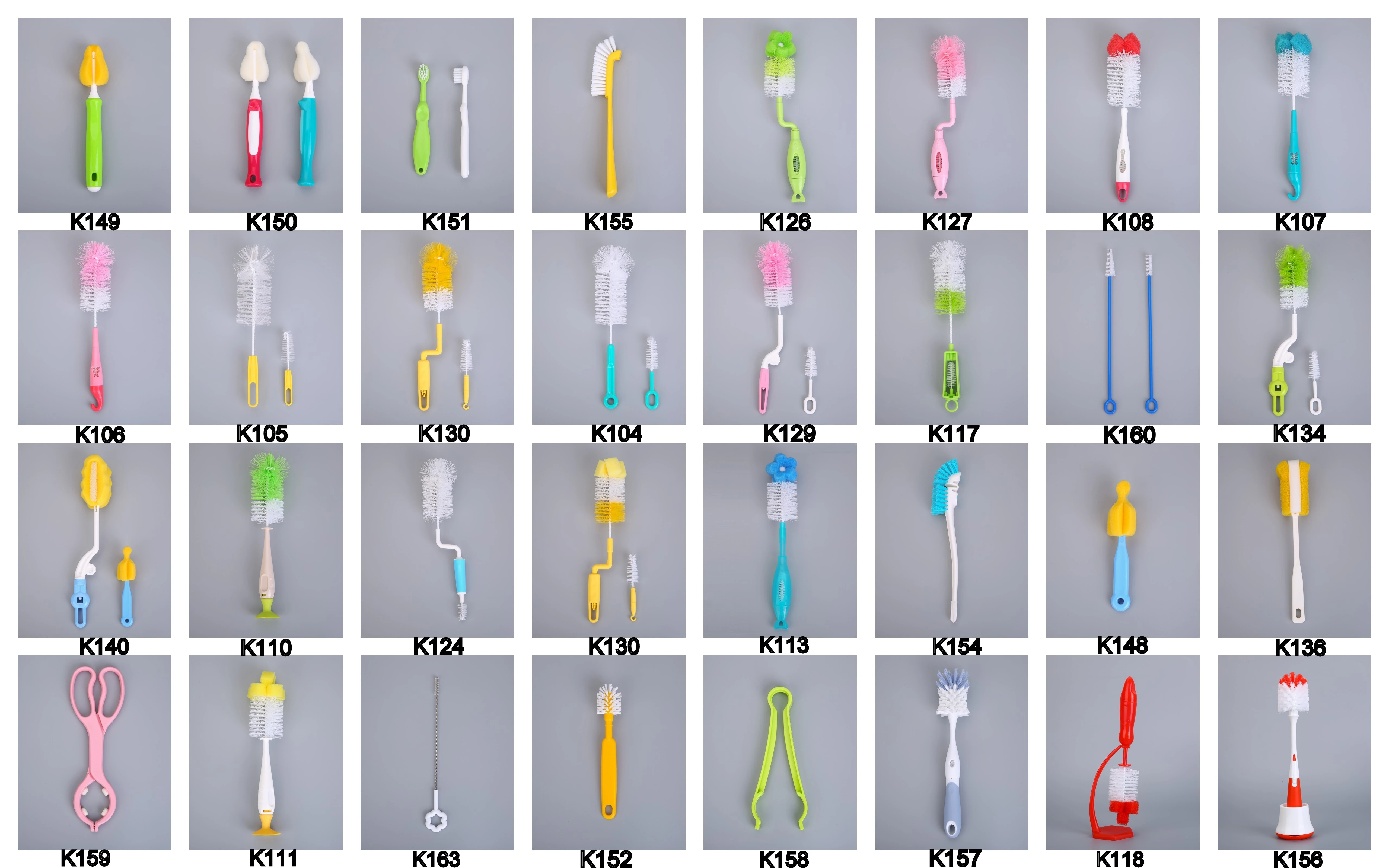 Rotary Handle Bottle Brush Feeding Bottle Cleaner Glass Cups Washing ...