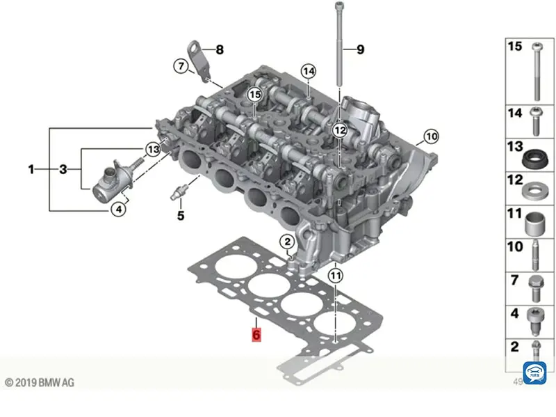 Automobile Engine Parts Automobile Cylinder Head Gasket Is Suitable For ...