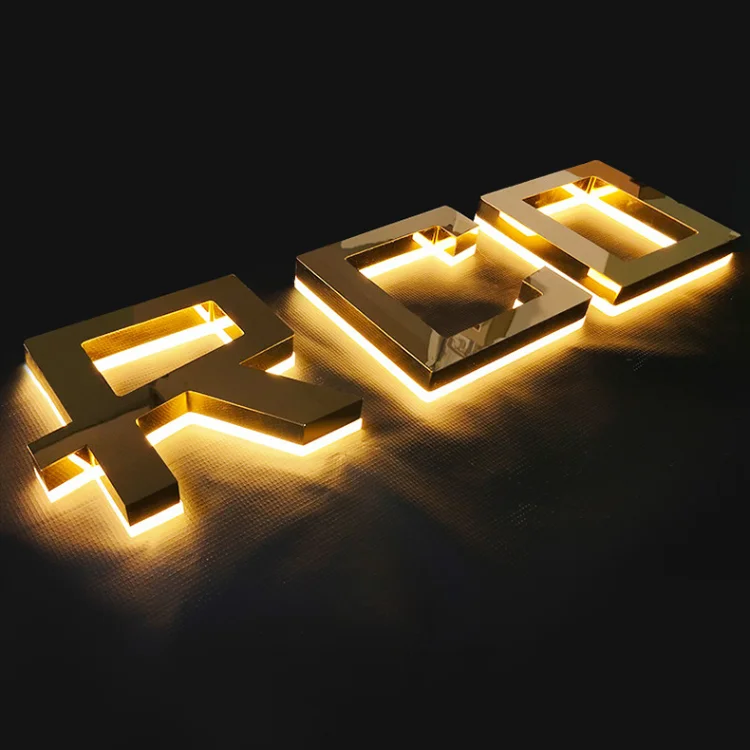 Outdoor Store Company Brand Logo 3D Led Letter Sign Backlit