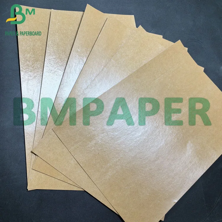 300g + 15g Pe One Side Coated Oilproof Heat-seal Brown Kraft Paper For ...