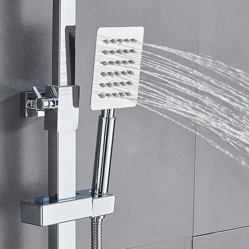 Complete Black Shower Column Set - Matte Black Stainless Steel