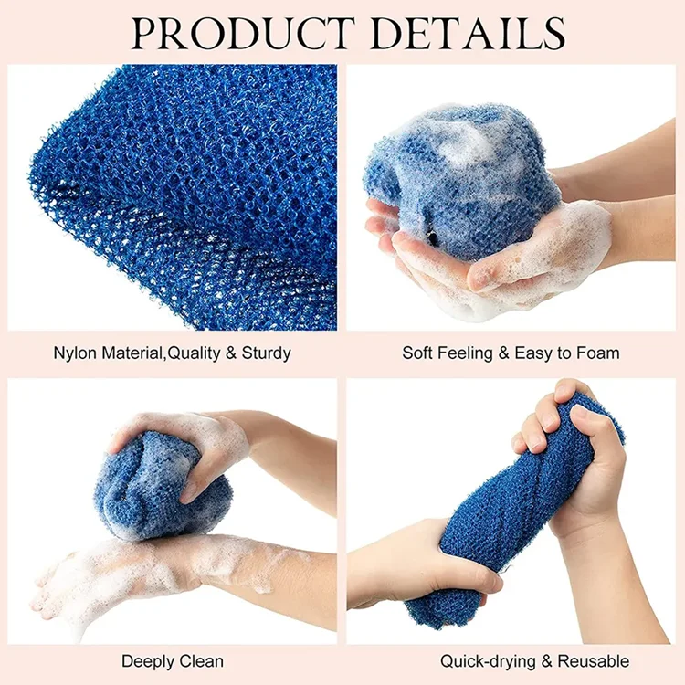 Custom Nylon Africa Body Net Scrub African Bath Net Exfoliating African ...