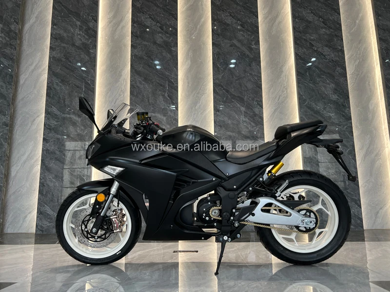 Latest R6 Electric Motorcycle with 20kw Belt Motor & 96v Battery