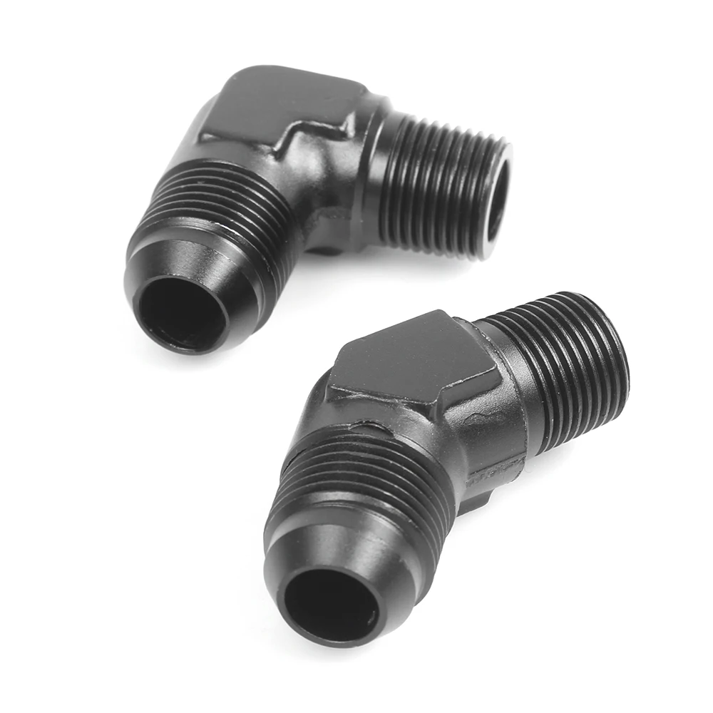 45 90 Degree Elbow An4 An6 An8 An10 An12 Male Flare To 1/8 1/4 3/8 1/2 ...