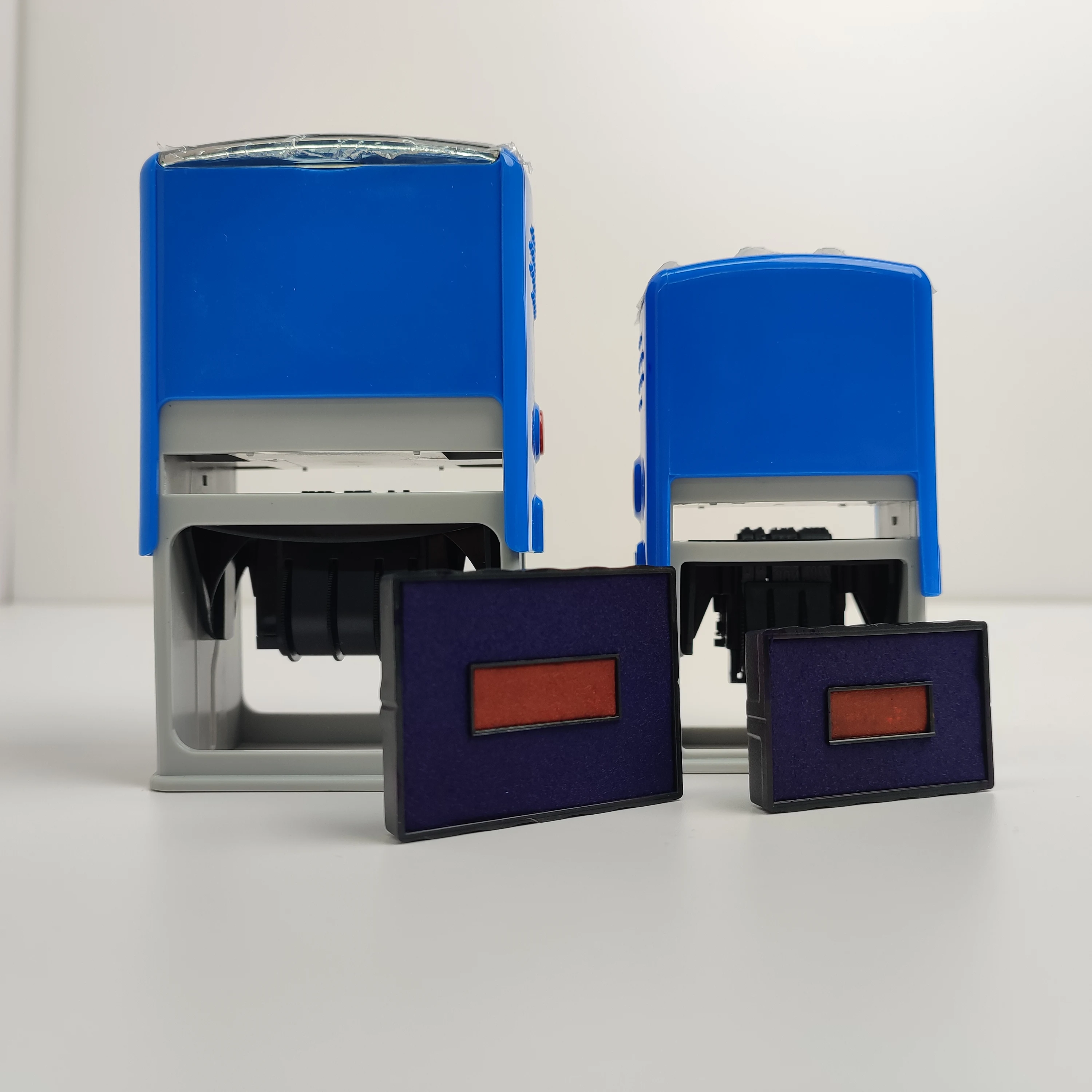 Custom Double Ink Colors Automatic Rubber Dater Personalized Stamp ...