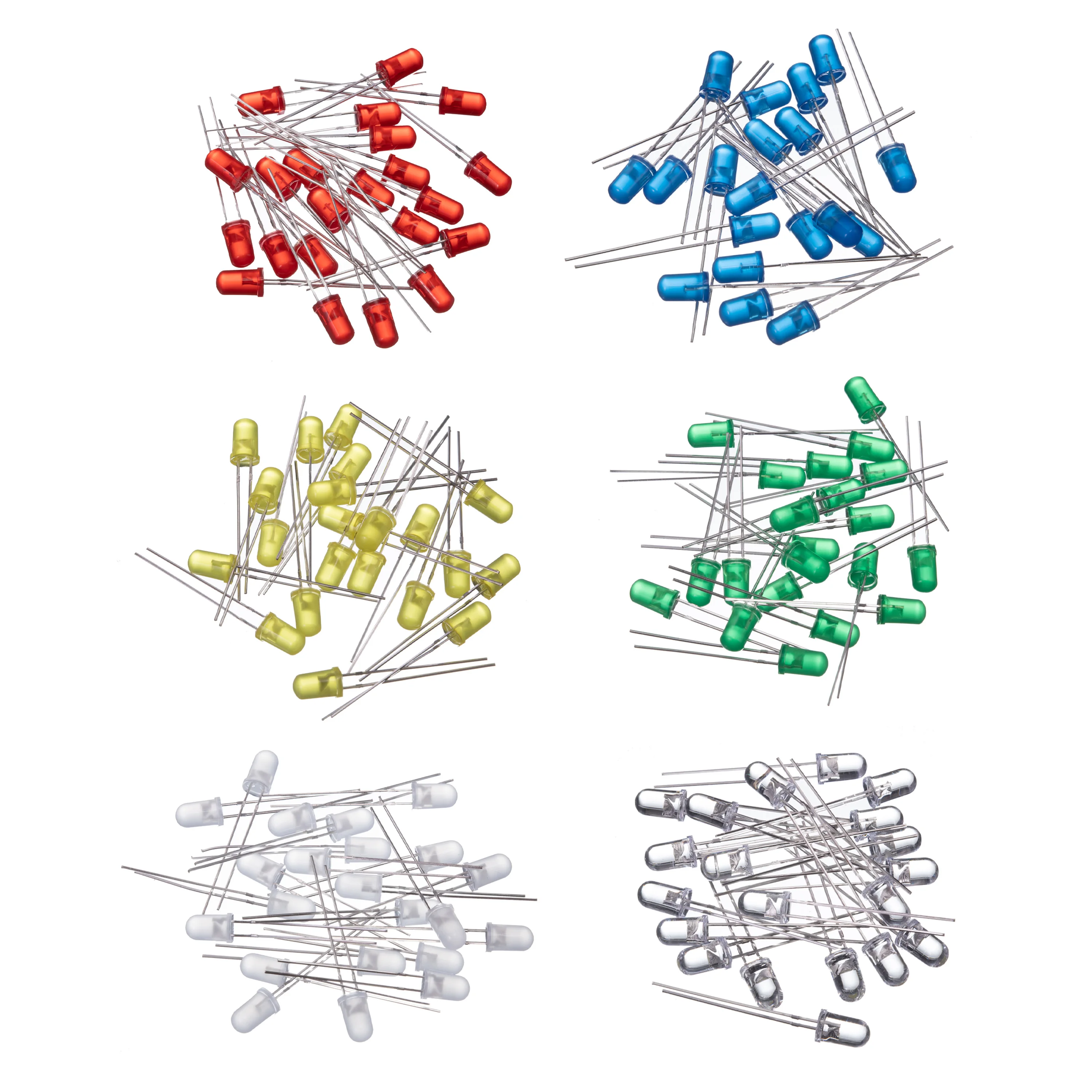 504 Diffused Light Emitting Diode Red Green Blue Yellow Lamp Through ...