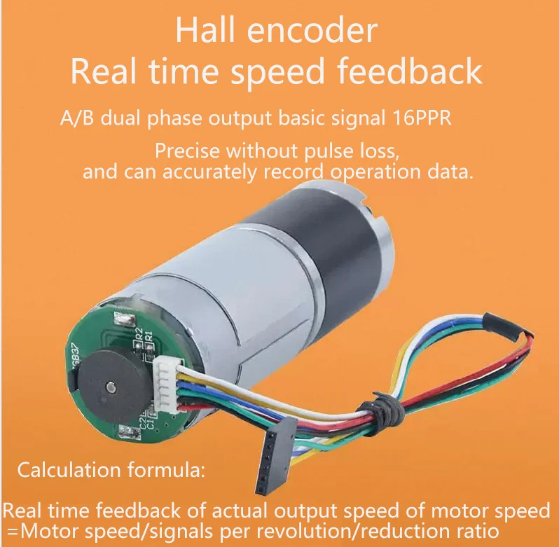 36mm 555 Encoder High Torque DC Gear Motor for Smart Home