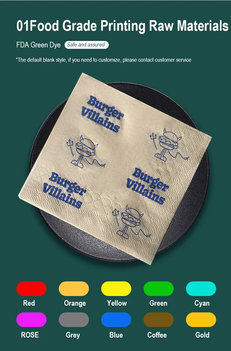 Factory Custom Napkins Printed Paper Napkins With Logo For Hotel ...