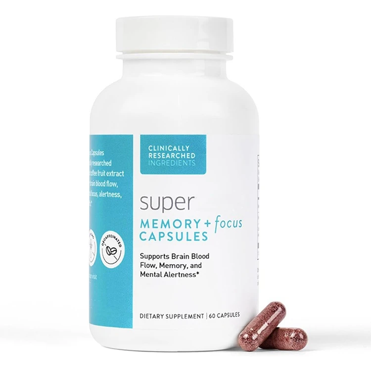 60 Count Memory & Focus Brain Supplement Capsules Clinically Studied ...