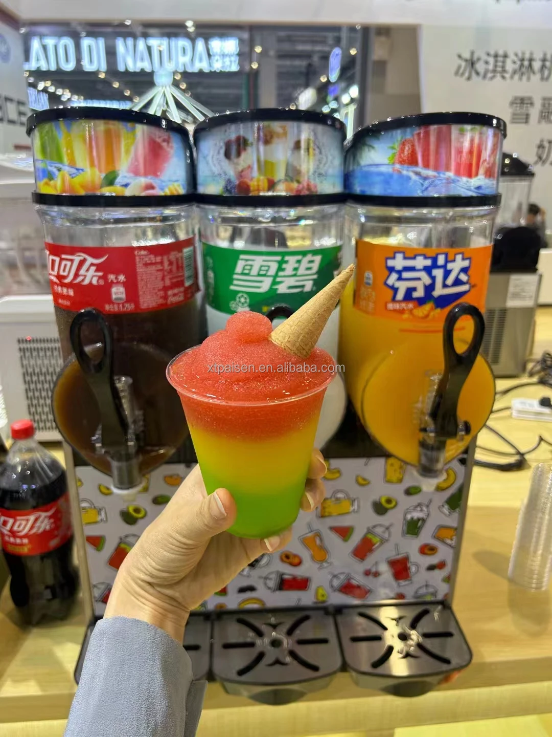 1/2/3 Tank Beverage Cold Drink Freezer Automatic Soft Slush Slushy Ice ...