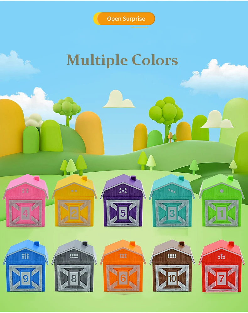 Farm Animals Toys Montessori Counting,Matching & Sorting Fine Motor ...