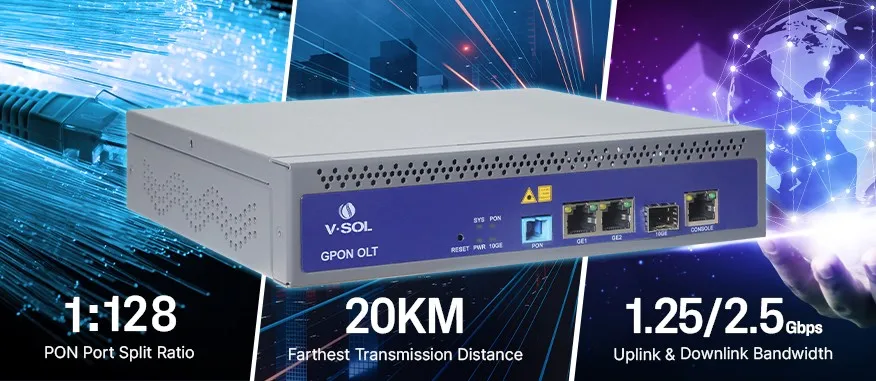 Ftth Vsol Fiber Optical Xpon Olt Mini 1\2\4\8\16 Pon Port Puertos Gpon Olt - Buy Single Port ...