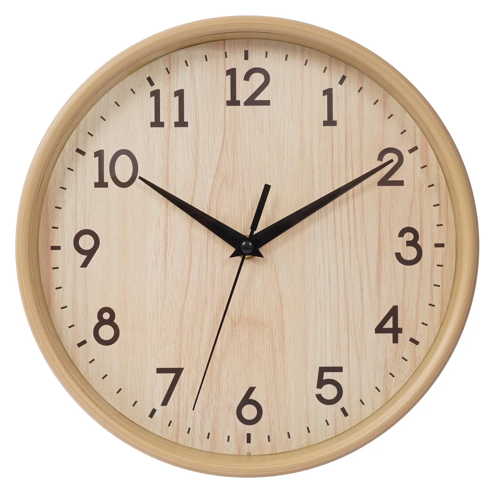 Round Wall Clock, Large Wall Clocks Battery Operated, Big Silent Non ...