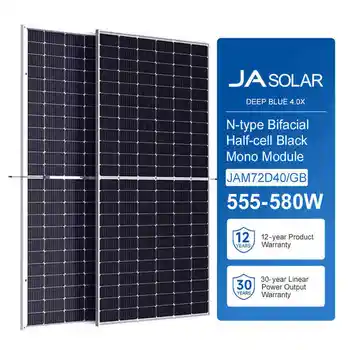 Ja Solar Jam72d40 Bifacial Doble Vidrio Topcon 16bb Panel Solar 555w ...