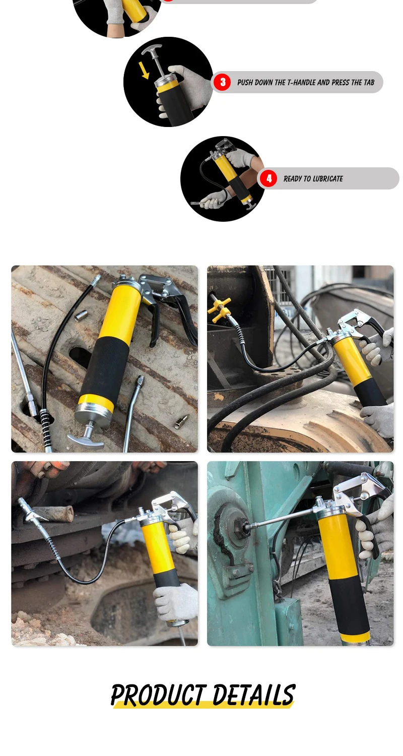 Heavy Duty Hand Grease Gun 400cc 8000psi| Alibaba.com