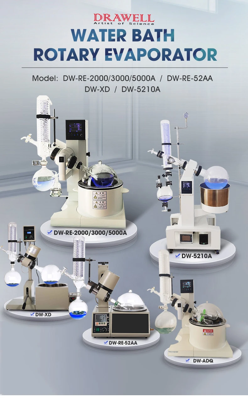 Drawell DW-ORE-2000A 2L Essential Ethanol Distillation Equipment Rotary ...