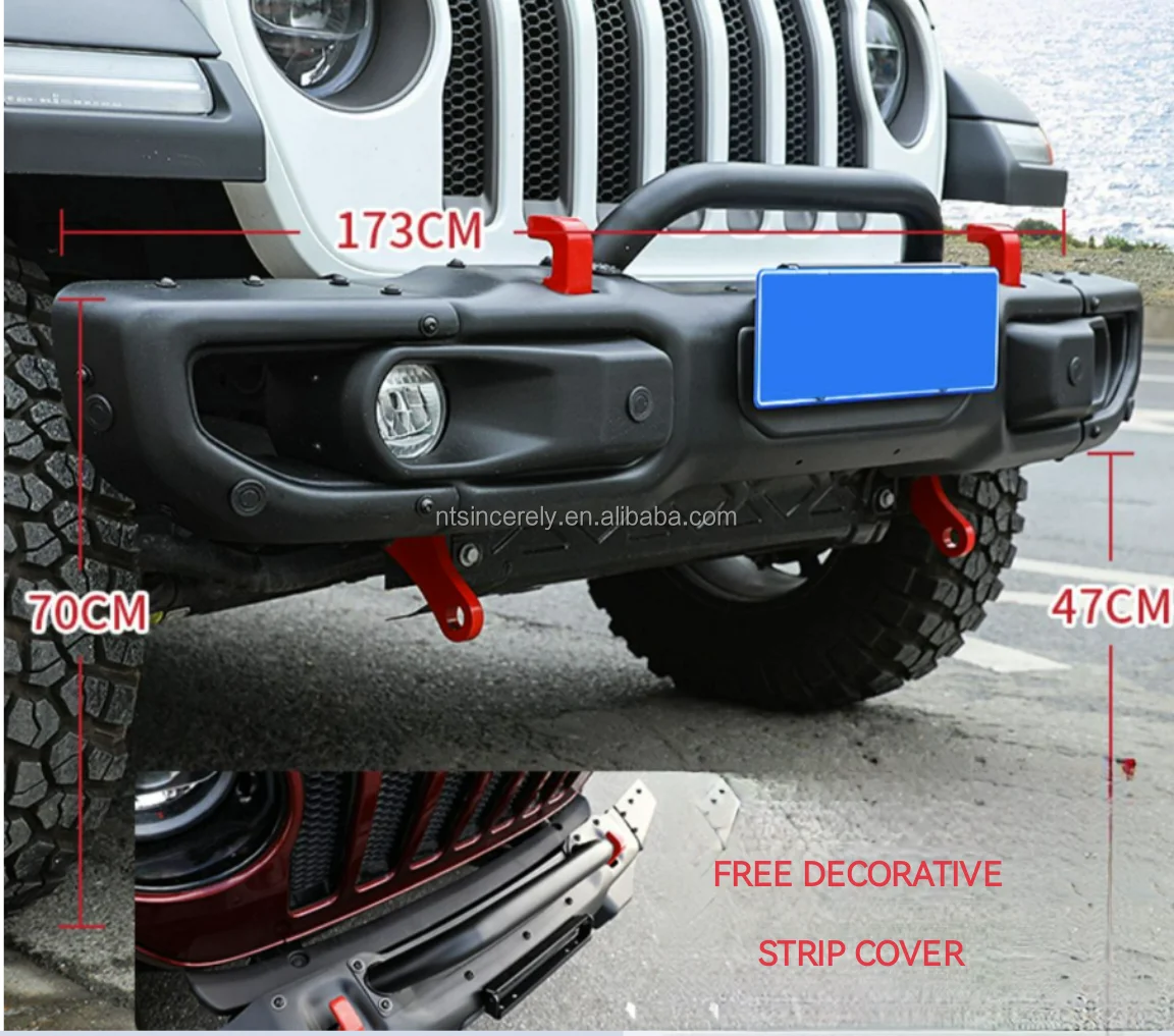 Steel Mid Width Stubby Full Width Front Bumper for Jeep