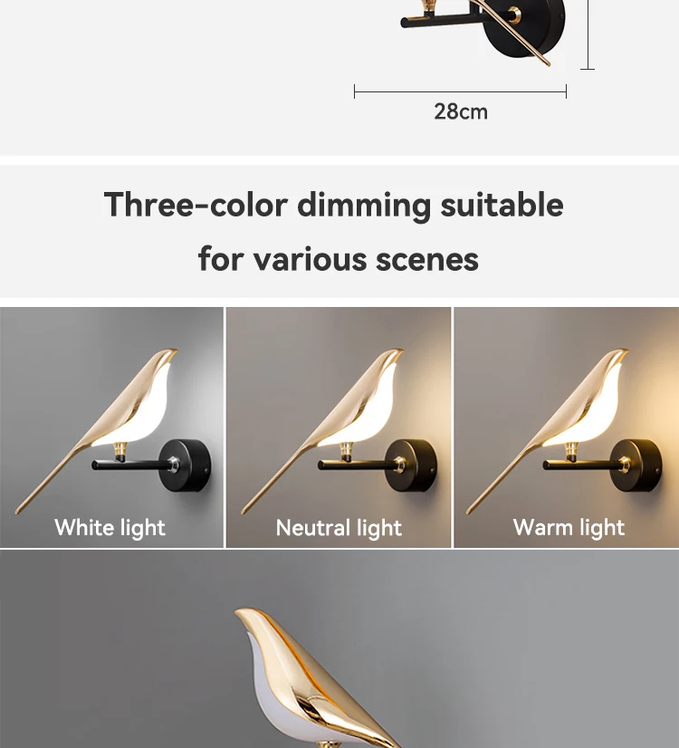 Cuckoo Bird Shape Wall Lamps - Luxurious LED Decor Lights