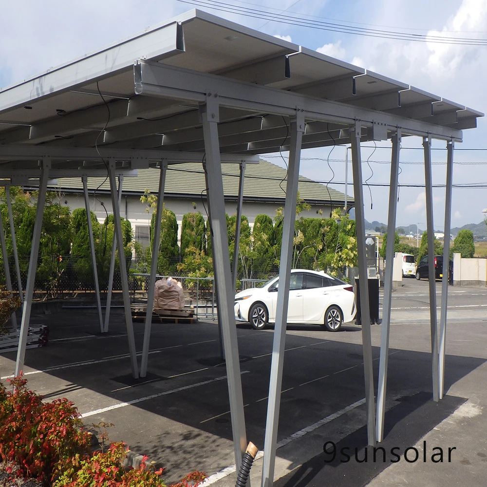Aluminium Solar Carport Racking Structure Parking Racks Structure Solar ...