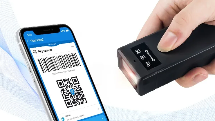 Bx12 Wireless Bt Portable Mini Barcode Reader 1d 2d Storage Qr Scanner ...