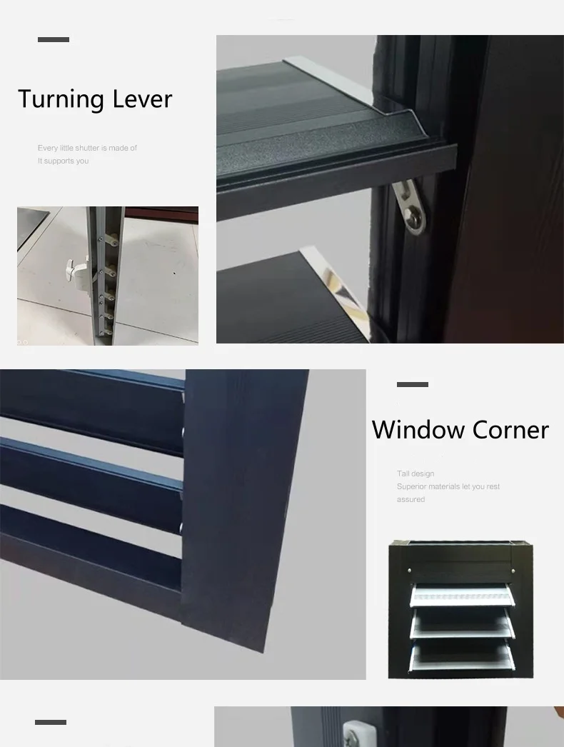 Louver Glass Door Inserts for Privacy and Ventilation, Aluminium Frame ...