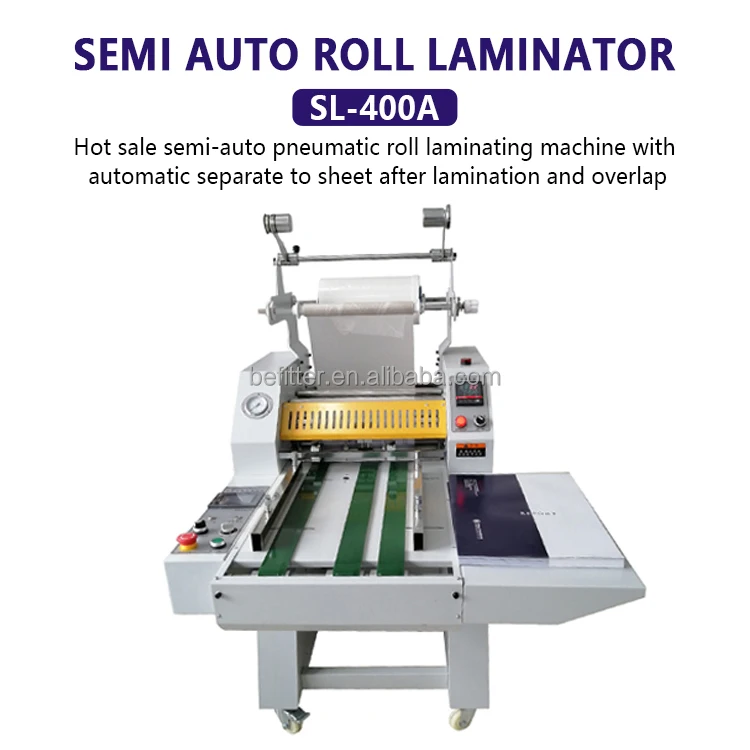 Sl 400a A3 Paper Semi Auto Pneumatic Roll Thermal Laminator Laminating