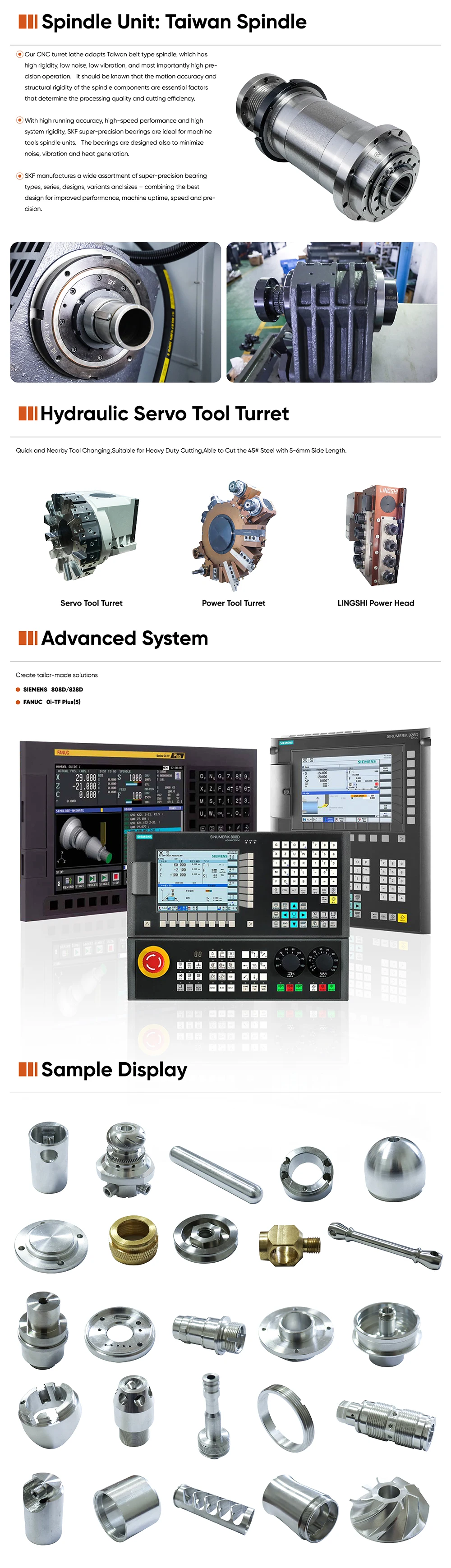Leichman High Precision CKD108L CNC Turret Lathe Optional Manipulator ...