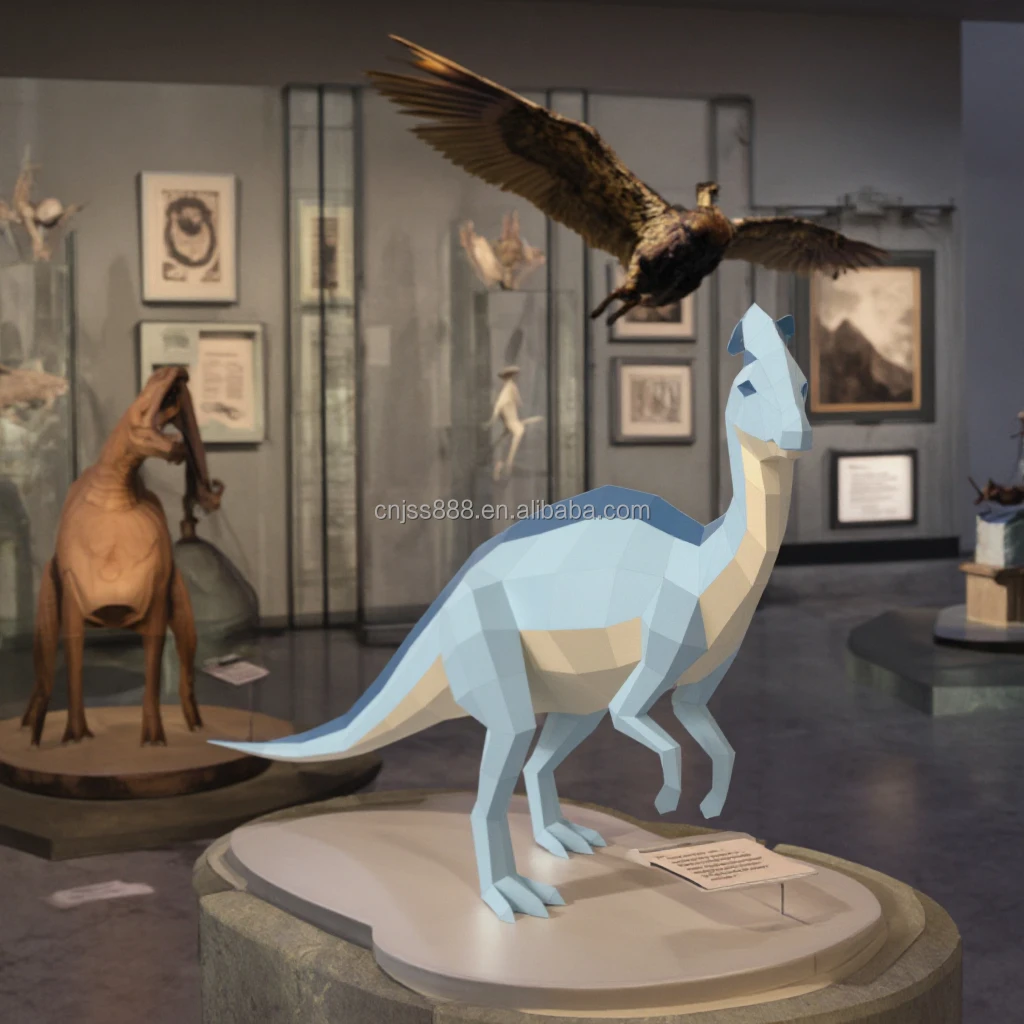 Parasaurolophus, 3D origami paper home decoration, living room ...