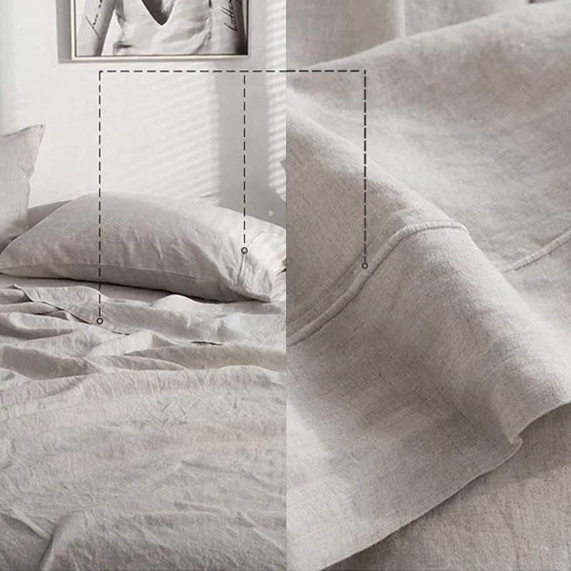 Wholesale Customization Flax French Linen 100 Linen Duvet Cover Sets ...