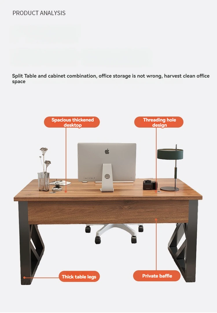 Office Desk Simple Modern Boss - Customizable & Eco-friendly