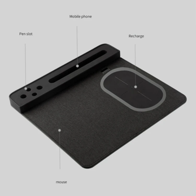 Hot Selling 10W Wireless Charging PU Mouse Pad With Mobile Phone and ...