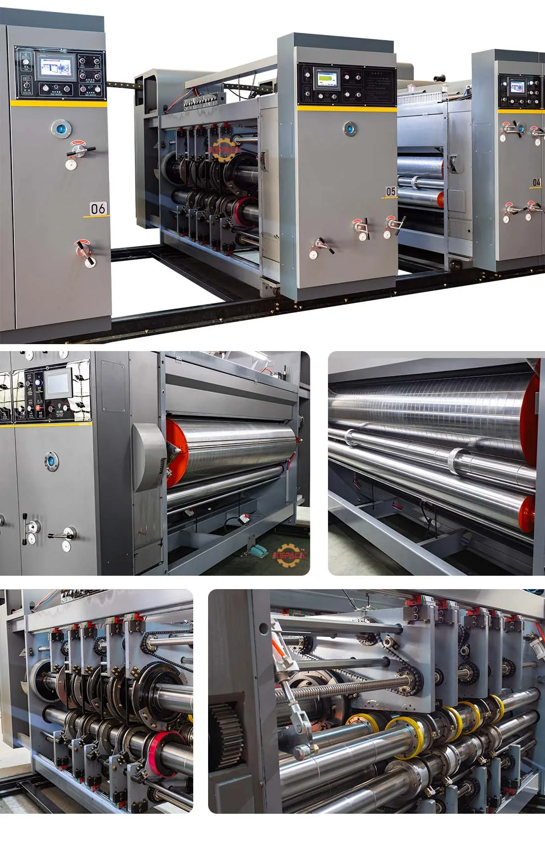 Standard Configuration Fully Automatic Flexo Ink 4 Color Carton Box ...