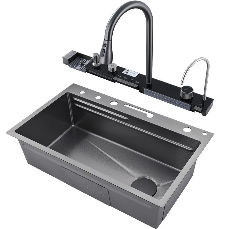 Undertop Grey Large Single Bowl Hydro Electricity Digital Display ...