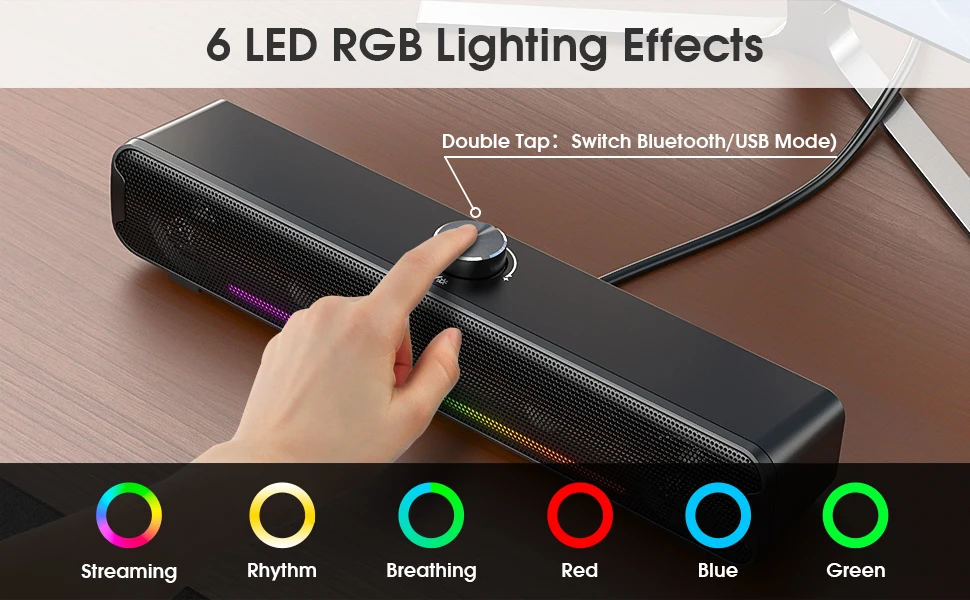 ONIKUMA L16 3D Surround Mini Wireless Soundbar - Portable & High Quality