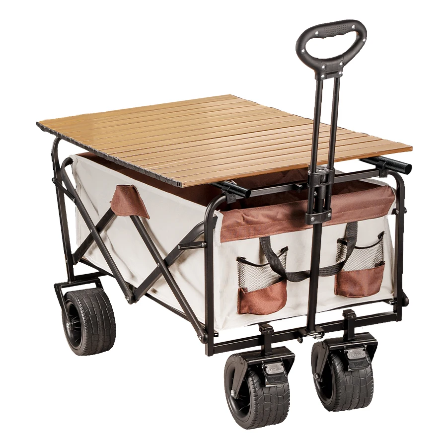 500lbs Heavy Duty Portable Collapsible Beach Cart With Big Wheels For ...