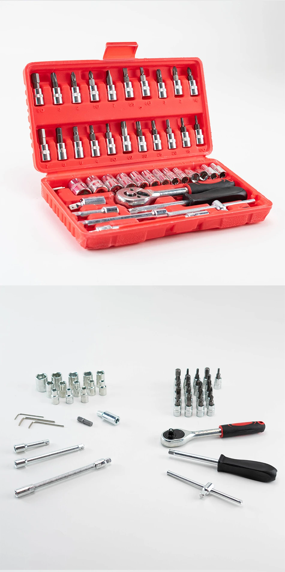 Herramientas Kit Box Werkzeugkoffer Screwdrivermechanical Hand 46 Pcs ...