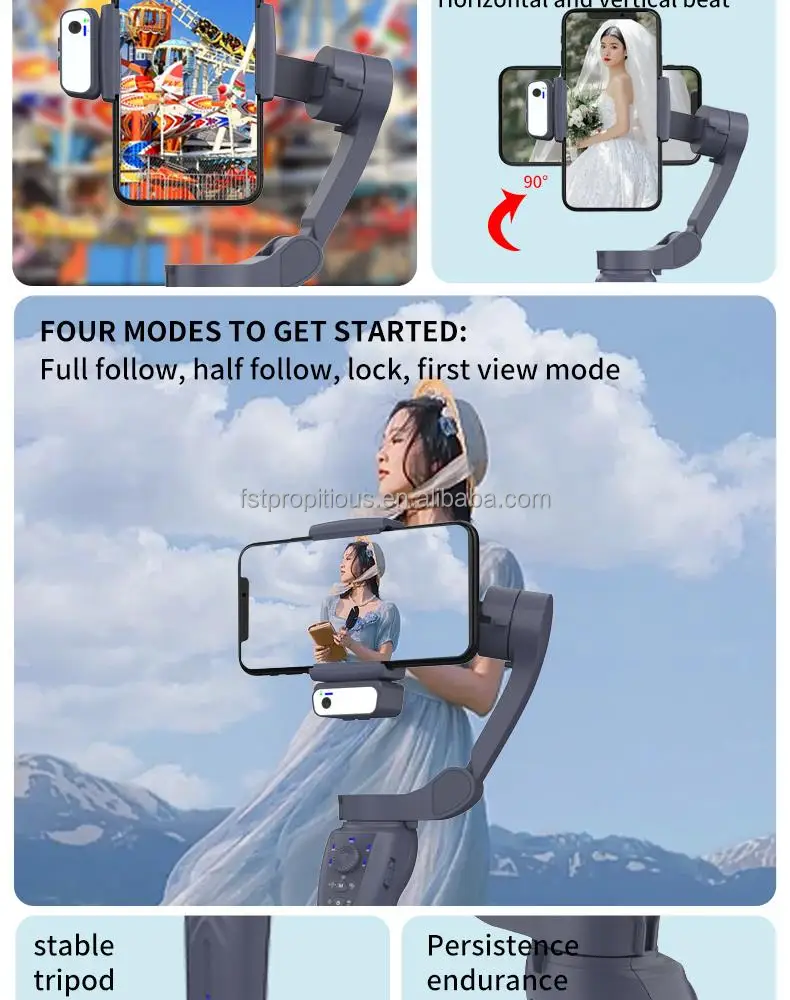 F12 Handheld Stabilizer - Smooth Video with Face Tracking