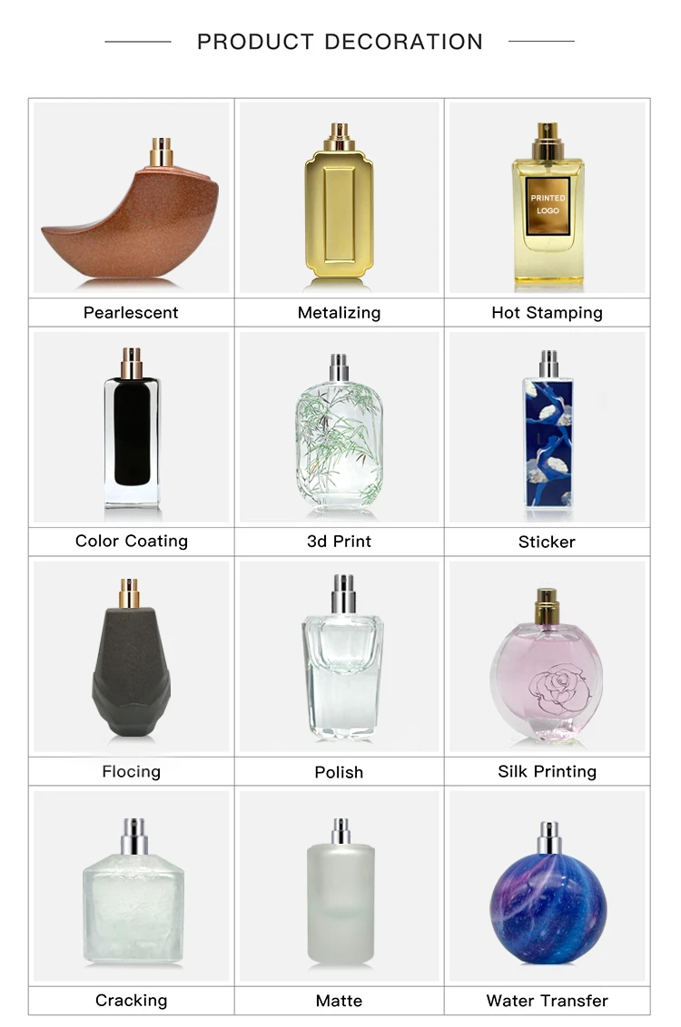 Luxury Custom Bouteille De Parfum Mini Cosmetic Glass Bottles Packaging ...