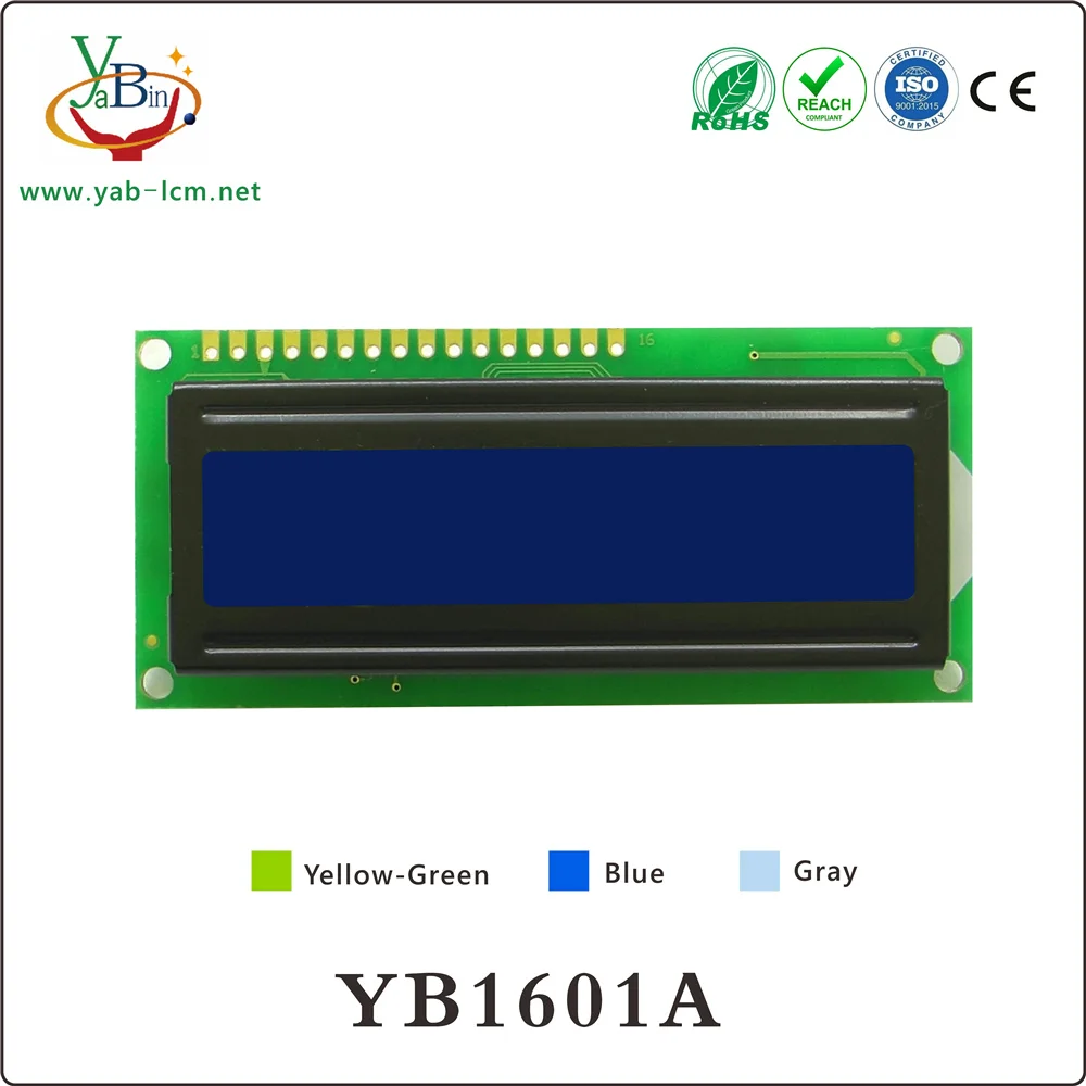 16 Characters Single Line 16x1 1x16 1601 Lcd Display Module 1601 - Buy ...