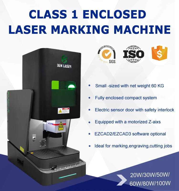 Enclosed Fiber Laser Engraving Machine - High Productivity