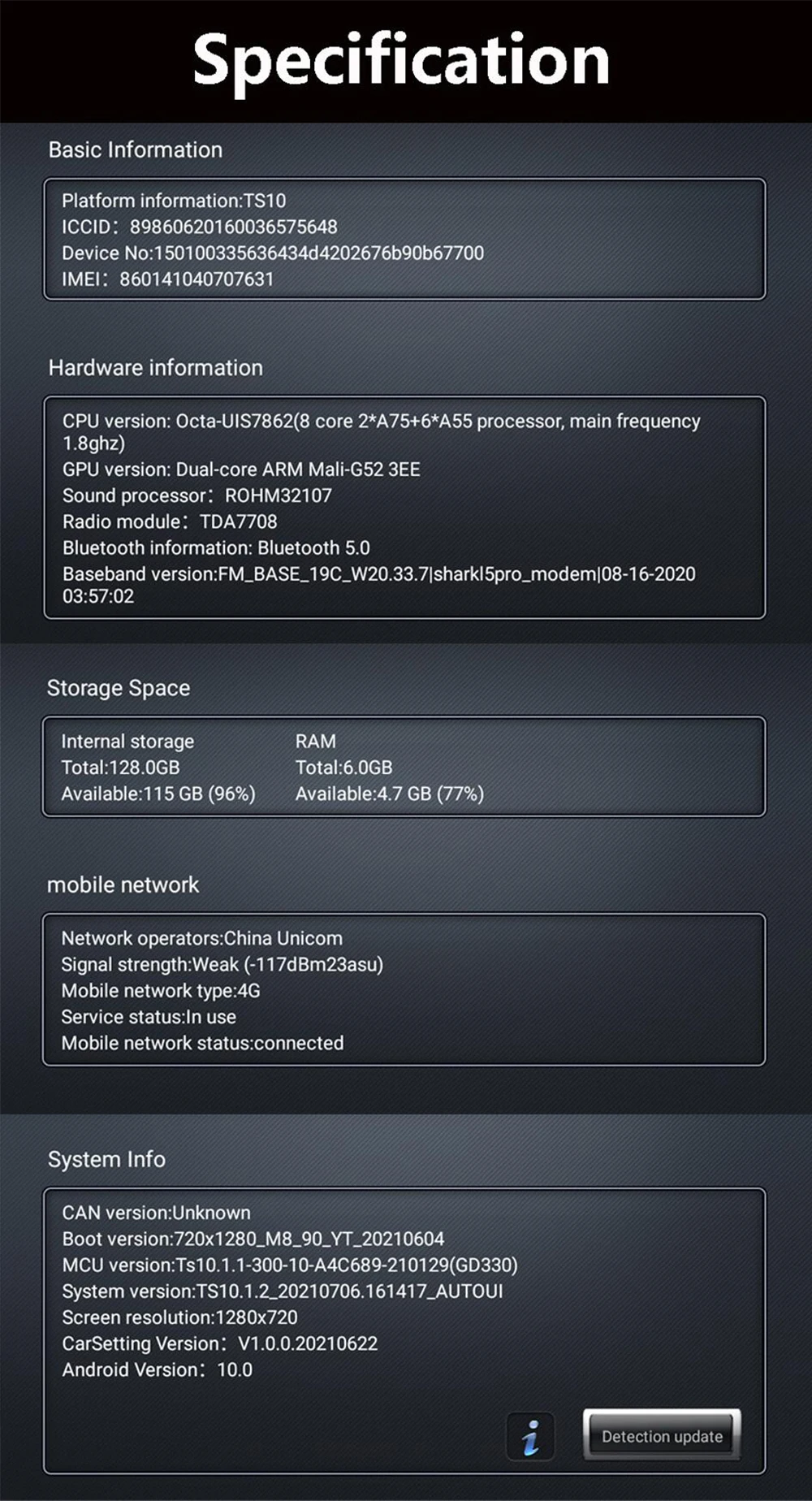 TS10 8core Car Radio - 10.1" IPS Screen Android 10/11 Stereo