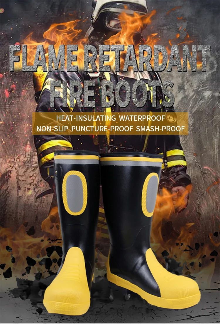 Kpaf Fire Boots - Custom Rubber Anti-Smashing Safety Shoes
