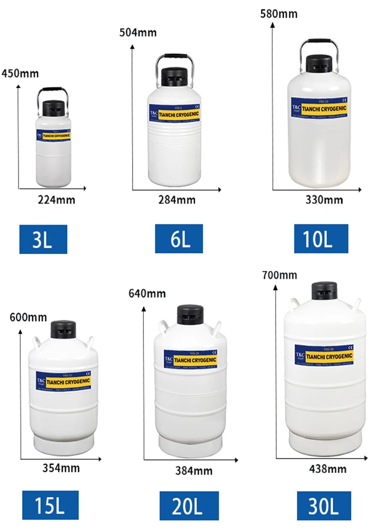 Ln2 Tank Liquid Nitrogen Containers 10l Bull Semen Dewar 10 Liter Tank ...