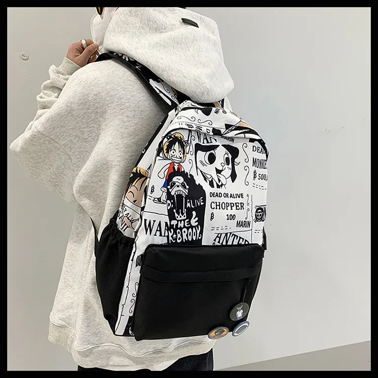 Modern Cool Anime Graffiti Design 17 Inch Teens School Backpack ...
