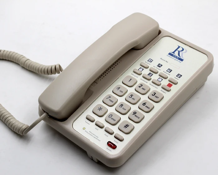Hotel Guest Room Telephone - Corded Phone with Customizable Faceplate