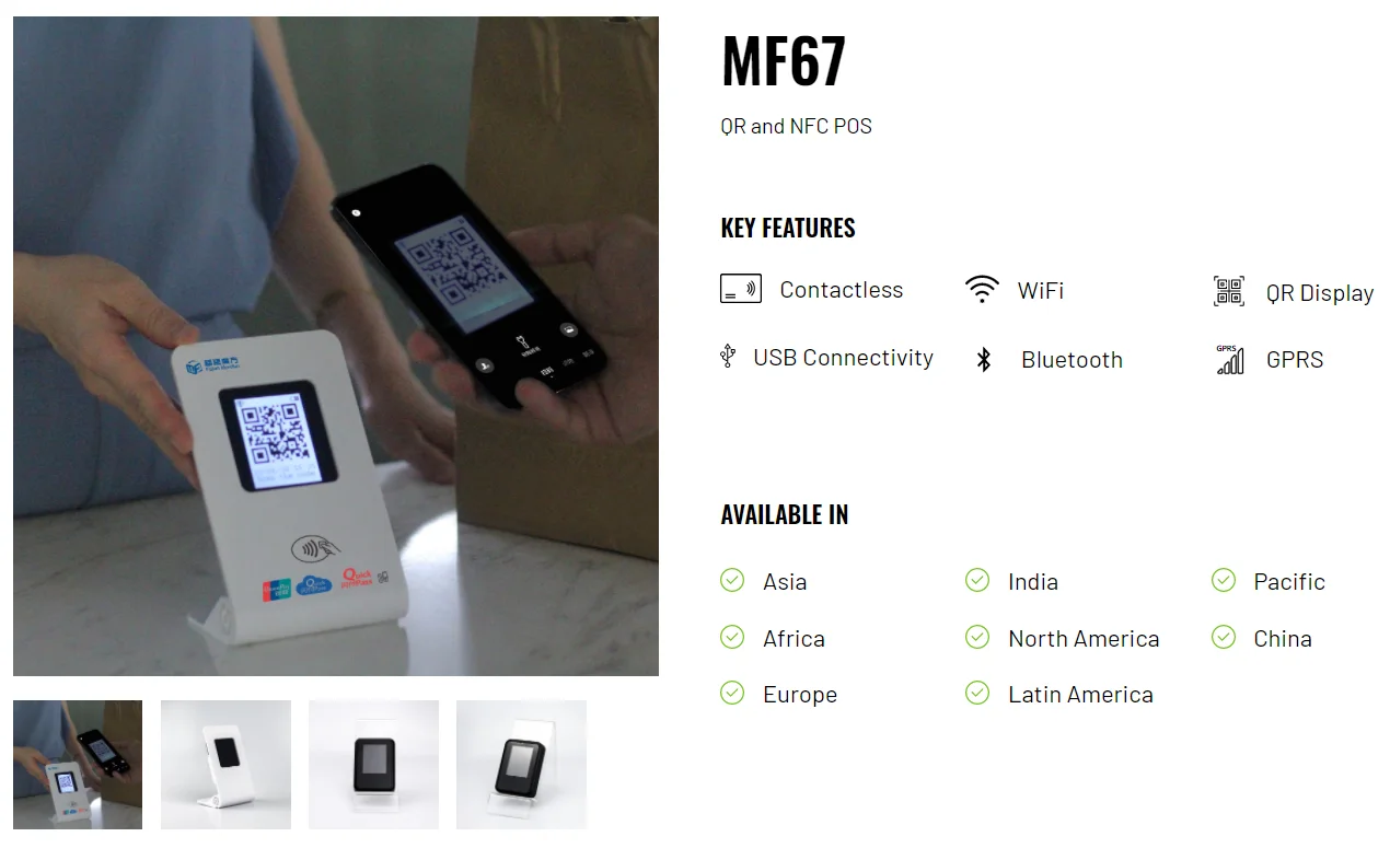 Nfc Qr Code Terminal Payment Generator Display For Wechat Alipay Qr ...