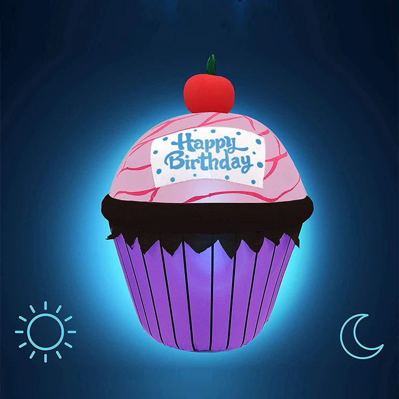 Giant Outdoor Inflatable Happy Birthday Led Cake Cupcakes Items Party ...