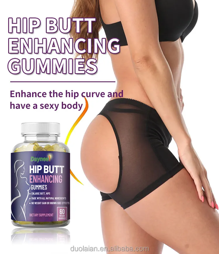 Hot Bigger Butt Lift Growth Bbl Gummy Candy Buttock Booster Hip Enlargment Enhancement Gummies ...