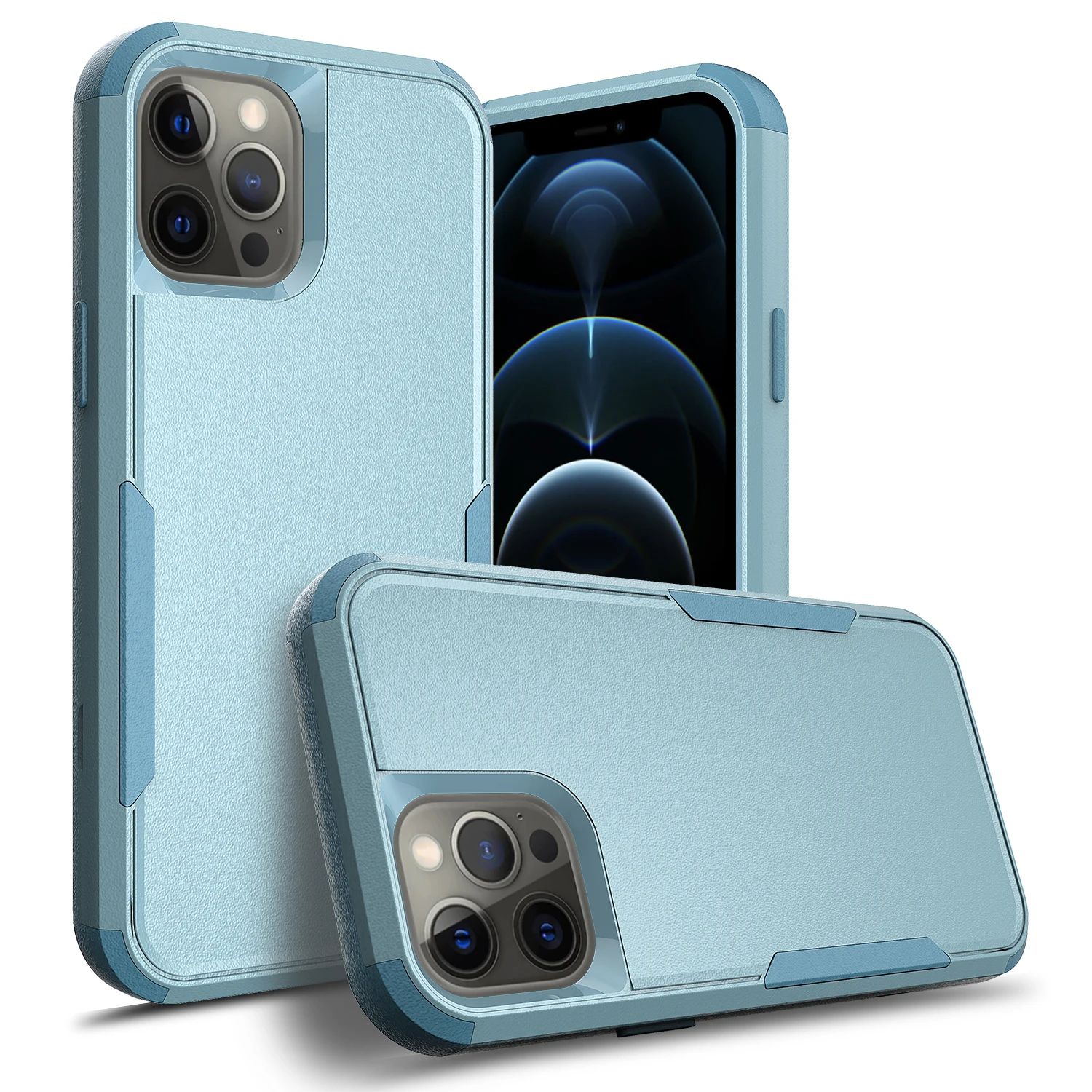 Commuter Shockproof 3 In 1 Bumper Cover Phone Case
